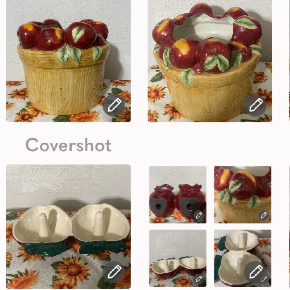 Oneida | Kitchen | Rare Appleset Oneida Ceramic 8x7baking Metal 2 Prong ...